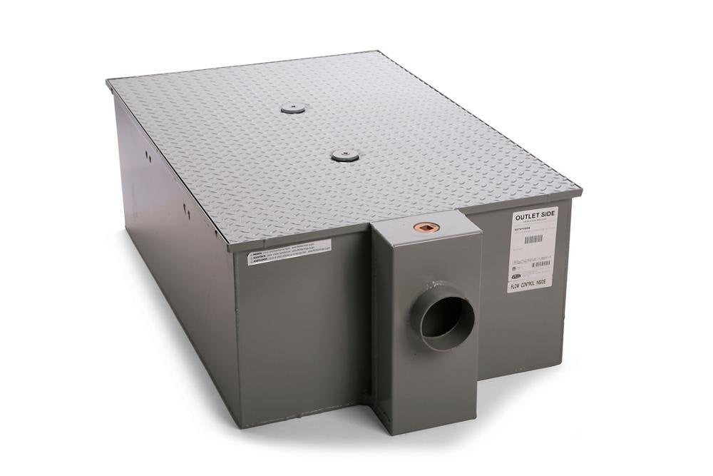 GT2701 4" No-Hub Low Profile Grease Trap with Flow Control, 50 GPM ...