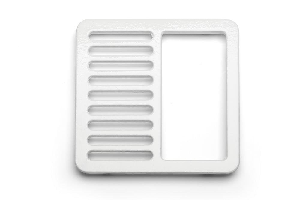 JP2375 12" Half Floor Sink Grate, Emeled Cast Iron | Zurn Replacement Parts